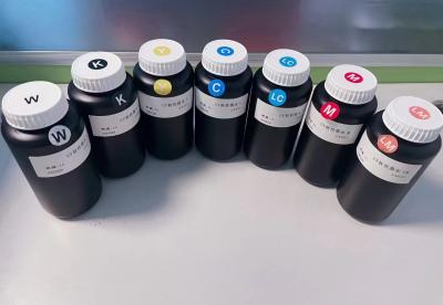 China Fast Dry Curable UV Printer Ink CMYKW Color - 300nm Particle Size, 2-3 Year Outdoor Durability for sale