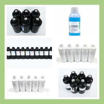 China Versatile Industrial Printing Ink for UV DTF DTG Printers: High Adhesion, 3D Embossing & High Stretch Resistance on Acrylic Glass Metal Cotton Fabrics for sale
