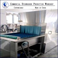 China Commercial Conveyor Dishwasher Fully Automatic Integrated Large Equipment 500 Racks Per Hour for Hotel Canteen Utensil Washing for sale