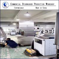 China Flat Commercial Dishwasher 220V 50Hz Automatic Tableware Cleaning Machine for Hotels for sale