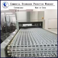 China Large Commercial Conveyor Dishwasher 5000 Plates/H Continuous Assembly Line Wash Disinfect Dry for sale