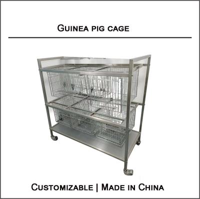 China Customizable Guinea Pig Cage 304 Stainless Steel Lab Equipment 0.7sqm Minimum Area for sale