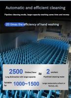 China Large Conveyor Dishwasher 6.2m Commercial Fully Automatic High-Temp Disinfection for Canteens for sale