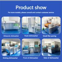 China Tunnel Long Conveyor Commercial Dishwasher, integrating washing, disinfection and drying in one step, no stacked tableware during peak hours for sale