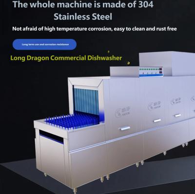 China Large Factory Canteen Commercial Dishwasher Full Automatic Intelligent Conveyor 5000 Pieces Per Hour for sale