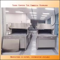 China Large Commercial Conveyor Dishwasher 5000 Plates/H Continuous Assembly Line Wash Disinfect Dry for sale
