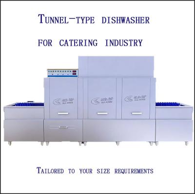 China Intelligent Commercial Dishwasher 304 Stainless Steel 400 Racks Per Hour for Catering Industry for sale