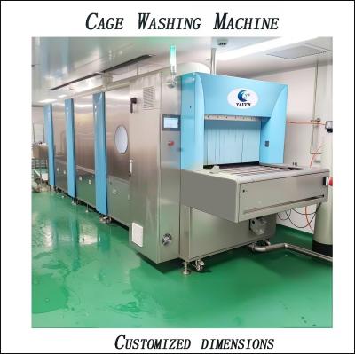China Tunnel Type Cage Washer 316L Stainless Steel Continuous Cleaning 500 Cages Per Hour for sale