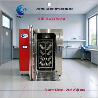 China Walk-in Automatic Cage Washer Integrated Washing Drying for SPF Laboratory IVC Cages Racks 380V for sale