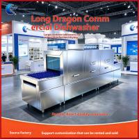 China Large Commercial Conveyor Dishwasher 5000 Plates/H Continuous Assembly Line Wash Disinfect Dry for sale