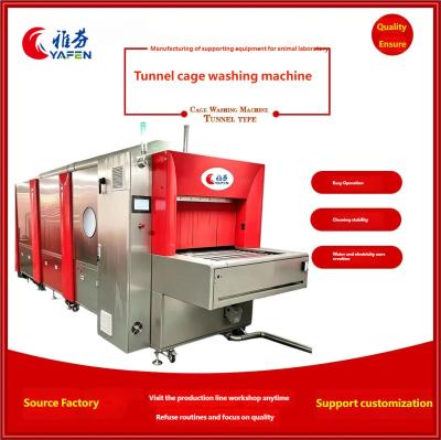 China High Temperature Disinfection Tunnel Cage Washer 380V for Animal Laboratory Cleaning Equipment for sale