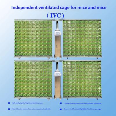 China IVC Individual Ventilated Cage System for Mice Rats 48 Cage Capacity PSU Material Stainless Steel Rack for sale
