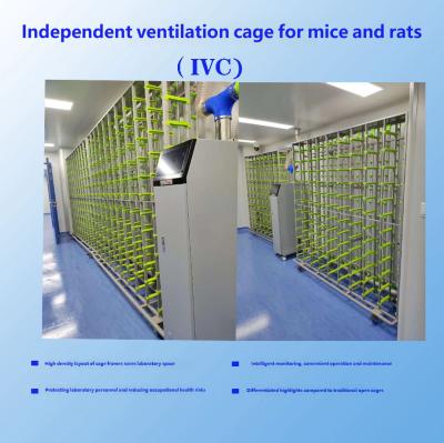 China Double-sided IVC Individually Ventilated Cage System High Density Mouse Breeding Rack Complete IVC System with Central Ventilation Controller for sale