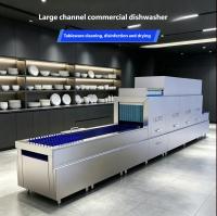 China Intelligent Long Dragon Commercial Dishwasher Full-Automatic Production Line Touch Control Operation School Factory Canteen Large Capacity Washer for sale