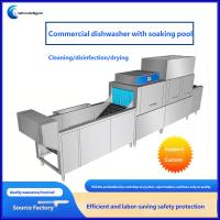 China Intelligent Long Dragon Commercial Dishwasher Full-Automatic Production Line Touch Control Operation School Factory Canteen Large Capacity Washer for sale