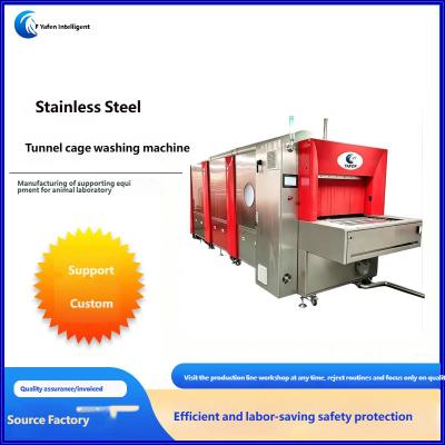 China Animal Laboratory Tunnel Type Cage Washer With Modular Split Design for sale