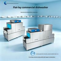 China Commercial Flat Tunnel Dishwasher, Fully Automatic Washing and Drying Equipment for Plates and Bowls Used in Corporate Canteens and Restaurants for sale