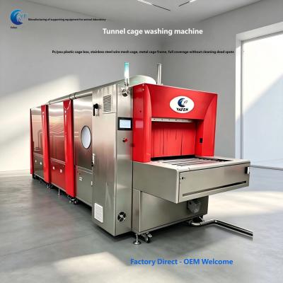 China Continuous Tunnel Cage Washer for Lab Animal Equipment 500 Cages per Hour for sale