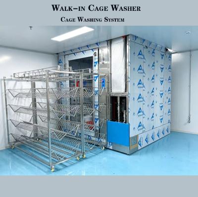 China Walk-in Cage Washer, Automatic Monkey Cage Cleaning Machine For Animal Laboratory for sale