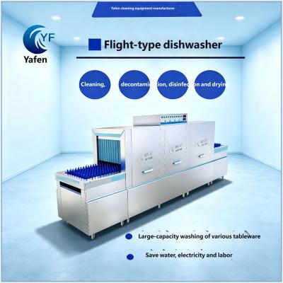 China Group Catering Dishwasher for Schools and Factories, Automatic Dishwashing Assembly Line with High‑Temperature Disinfection for sale
