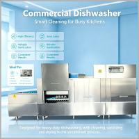 China Flight‑Type Commercial Dishwasher High Capacity Automatic Conveyor Dishwasher For Large Kitchen Hotel School Canteen for sale