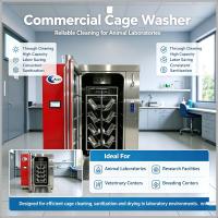 China Walk‑in Type Animal Cage Washer High Volume Automatic Washing & Thermal Disinfection Machine For Lab for sale