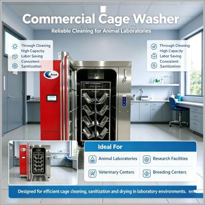 China Walk‑in Type Animal Cage Washer High Volume Automatic Washing & Thermal Disinfection Machine For Lab for sale