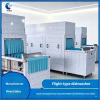 China Large intelligent long dragon dishwasher food waste discharge port plate conveyor complete production line, supporting size customization for central kitchens for sale