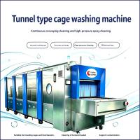 China Industrial Tunnel Conveyor Cage Washer High‑Efficiency Continuous Cleaning System For Laboratory Animal Cages Cage Boxes for sale