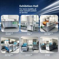 China Long dragon-style commercial dishwasher, fully automatic continuous conveying high-temperature spray disinfection and drying, large-scale canteen and hotel plate cleaning integrated machine for sale