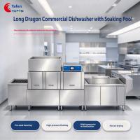 China Yafeng Semi-Embedded Commercial Dishwasher with Soaking and Debris Removal Basin, Large Cafeteria Fully Automatic Tableware Washer for sale