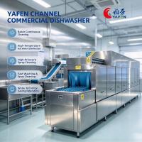 China Yafen Smart Commercial Dishwasher Fully Automatic 304 Stainless Steel Hood Conveyor Ultrasonic Dish Washing Machine for Restaurant Hotel School Canteen for sale