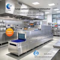China Factory Direct Flight Type Commercial Dishwasher Automatic Tunnel Conveyor Dishwasher with Sterilization & Drying for Canteen Hotel Central Kitchen for sale