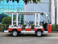 China Semi-Enclosed Electric Sightseeing Tourist Bus 8 Seats 4 Rows Lead-Acid Battery Travel Club Transport for sale