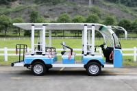 China Semi-Enclosed Electric Sightseeing Tourist Bus 4 Rows with 8 Seats with Lead-acid Battery for Travel Club for sale