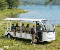 China Scenic 11 Seats Semi-closed Electric Sightseeing Tourist Car--Spacious, Comfortable and Eco-Friendly Shuttle Vehicle for Resort, Hotel and Campus Transportation for sale