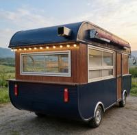 China Vintage Gourmet Ship Type Mobile Kitchen Trailer Van Customized Equipment Dessert Pizza Coffee Catering for sale