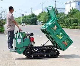 China Light Duty Mining Machinery 1Ton 1.5Ton Maximum Load GF1000 Tracked Dumper Rubber Track Carrier Walking Speed for sale