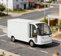 China 2 Seats Electric Tow Tractor with Cargo Bed 3.2m High Electric Box Truck for Logistics Handling for sale