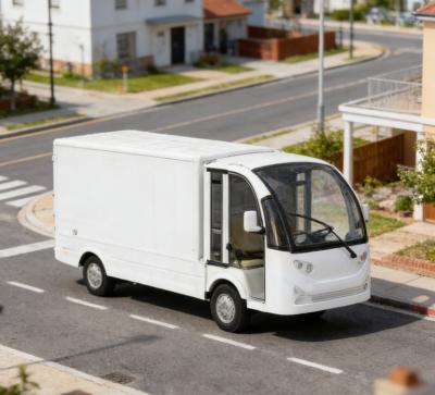 China 2 Seats Electric Tow Tractor with Cargo Bed 3.2m High Electric Box Truck for Logistics Handling for sale