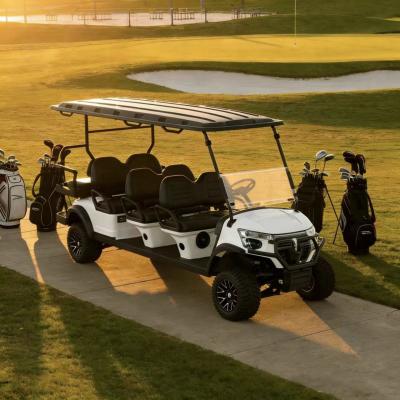 China Fine Workmanship 8-Passenger 6 Front-facing and 2 Rear-facing Golf Car with Acrylic Windshield for sale