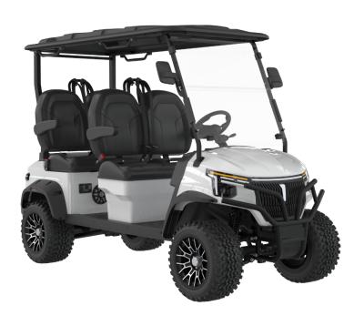 China L4 4 Seater Golf Cart with Hydraulic Dual-Circuit Four-Wheel Disc Brakes, Electronic Parking & High-Strength Composite Materials for sale