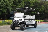 China 6 Seat Solar Powered Golf Cart High Efficiency Solar Panel Roof Electric Golf Buggy For Golf Course Resort Hotel for sale