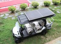 China 6 Seat Solar Powered Golf Cart High Efficiency Solar Panel Roof Electric Golf Buggy For Golf Course Resort Hotel for sale