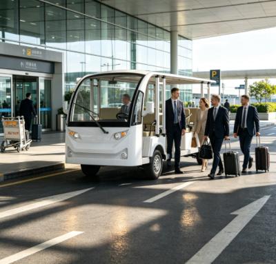 China Long Range 11 Seat Electric Sightseeing Vehicle 4650 mm Wheelbase 7.5 kW 12.2 kWh 100 km Open Tour Bus for sale