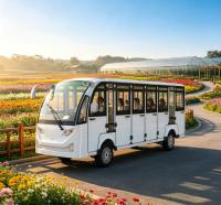 China 17 Seat Enclosed Electric City Tour Shuttle 5735mm Wheelbase Panoramic Glass Cabin Night Sightseeing Cart for sale