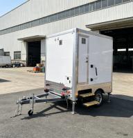 China Single Stall Mobile Restroom Trailer Portable Toilet with AC Heating FRP Body for sale