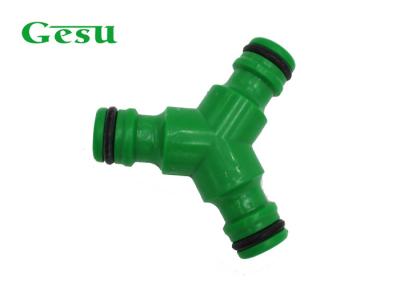 China Outdoor Garden Hose Y Connector ABS 3 Way Quick Connect Coupling for sale