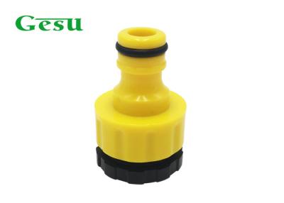 China Yellow ABS Plastic Garden Hose Adapter With BSP Thread 1/2