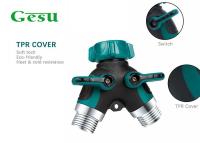 China Water Tube Plastic Tap Connector , Y Piece Hose Splitter Two Way 3/4 Inch for sale